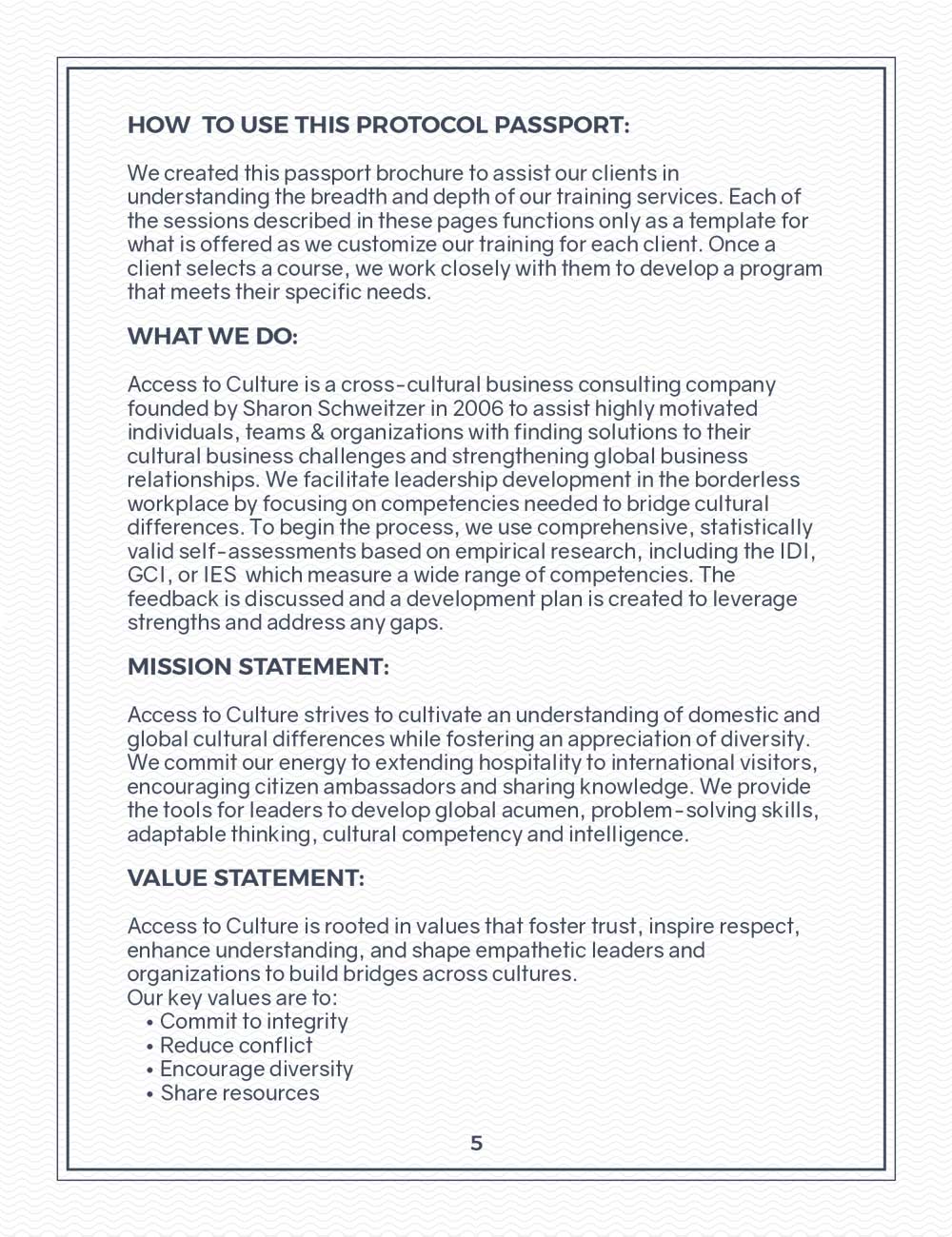 Access To Culture | Protocol Passport Design