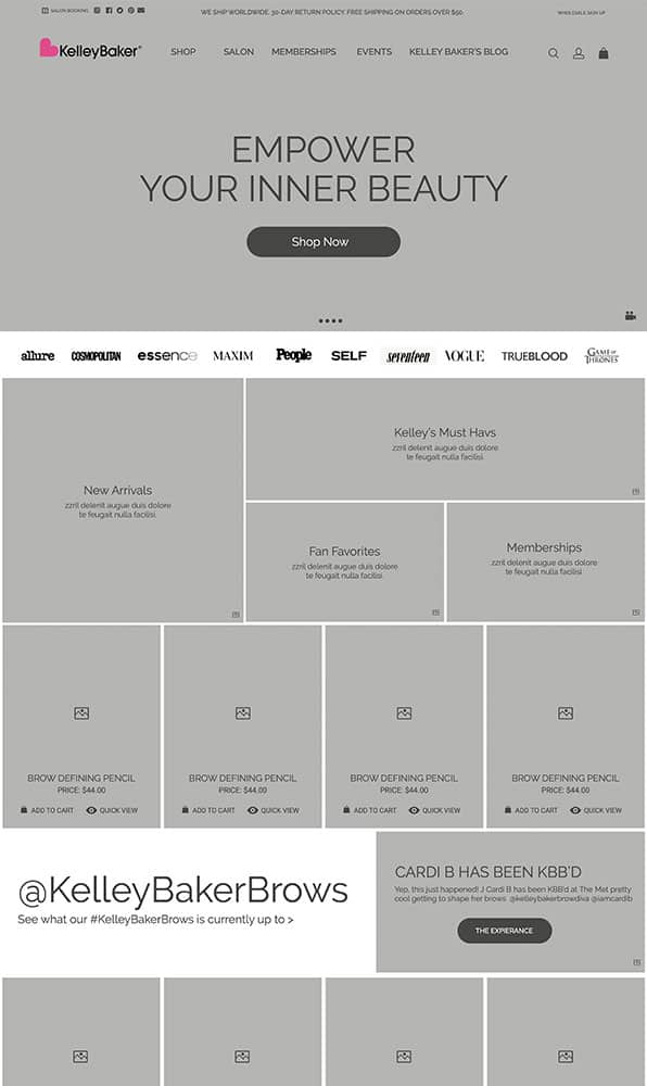 Kelley Baker eCommerce Website Case Study | Living Proof Creative