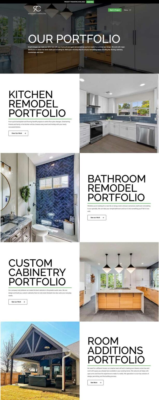 Renaissance Contracting Website Case Study | Living Proof Creative